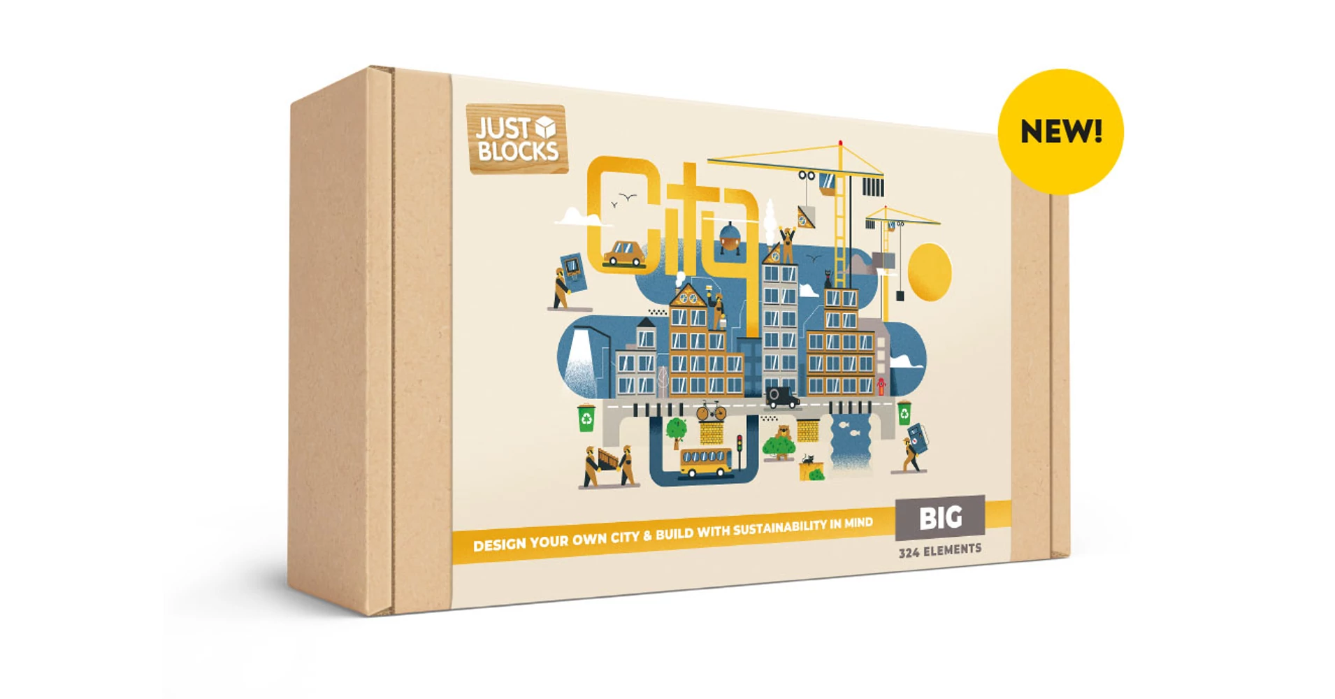 Just Blocks óriás város építőjáték szett 324 db - Anyaparadicsom webáruház